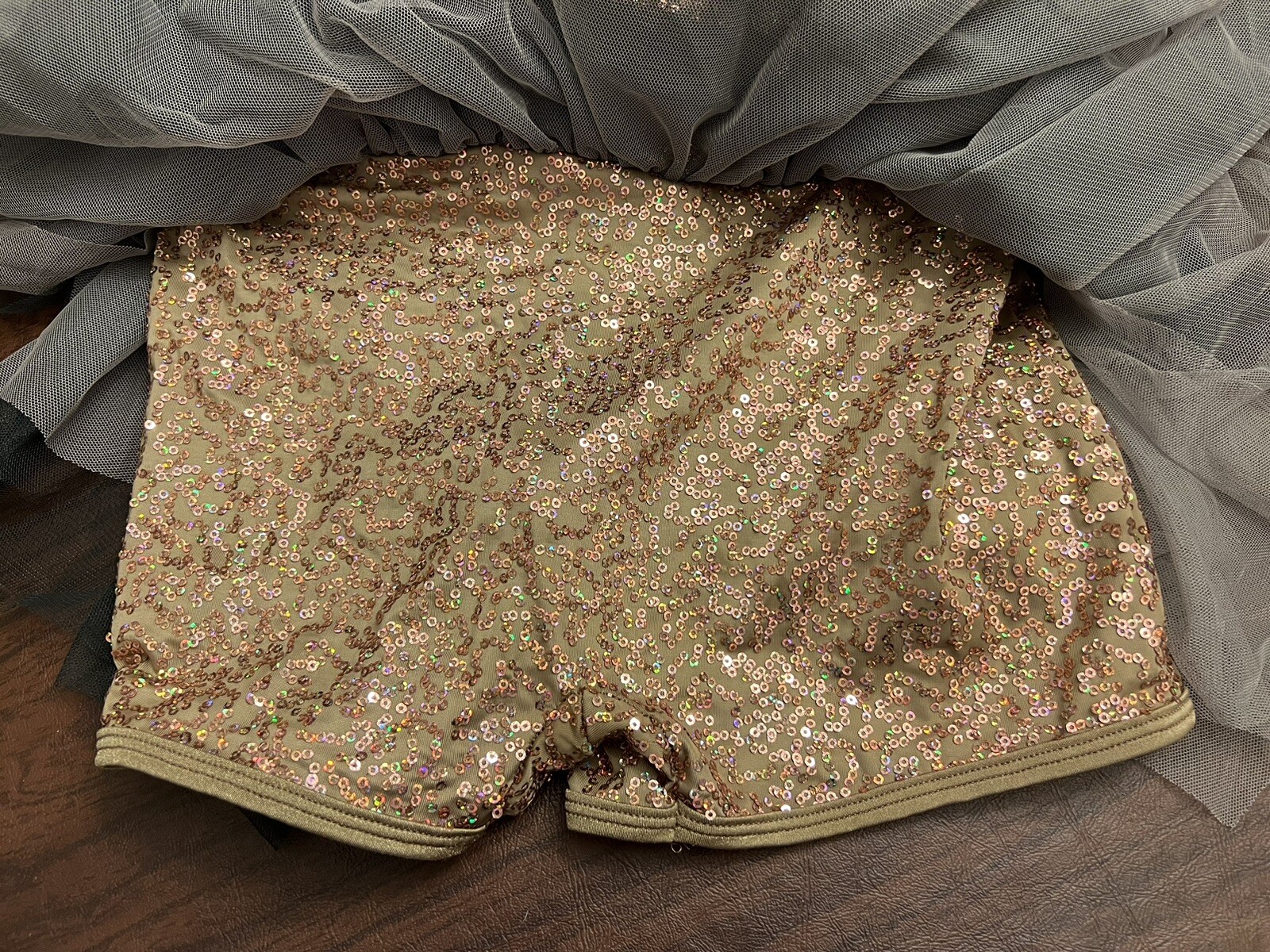 Curtain Call Dance Costume Lyrical Child Large Sequin Tulle Romper With ...