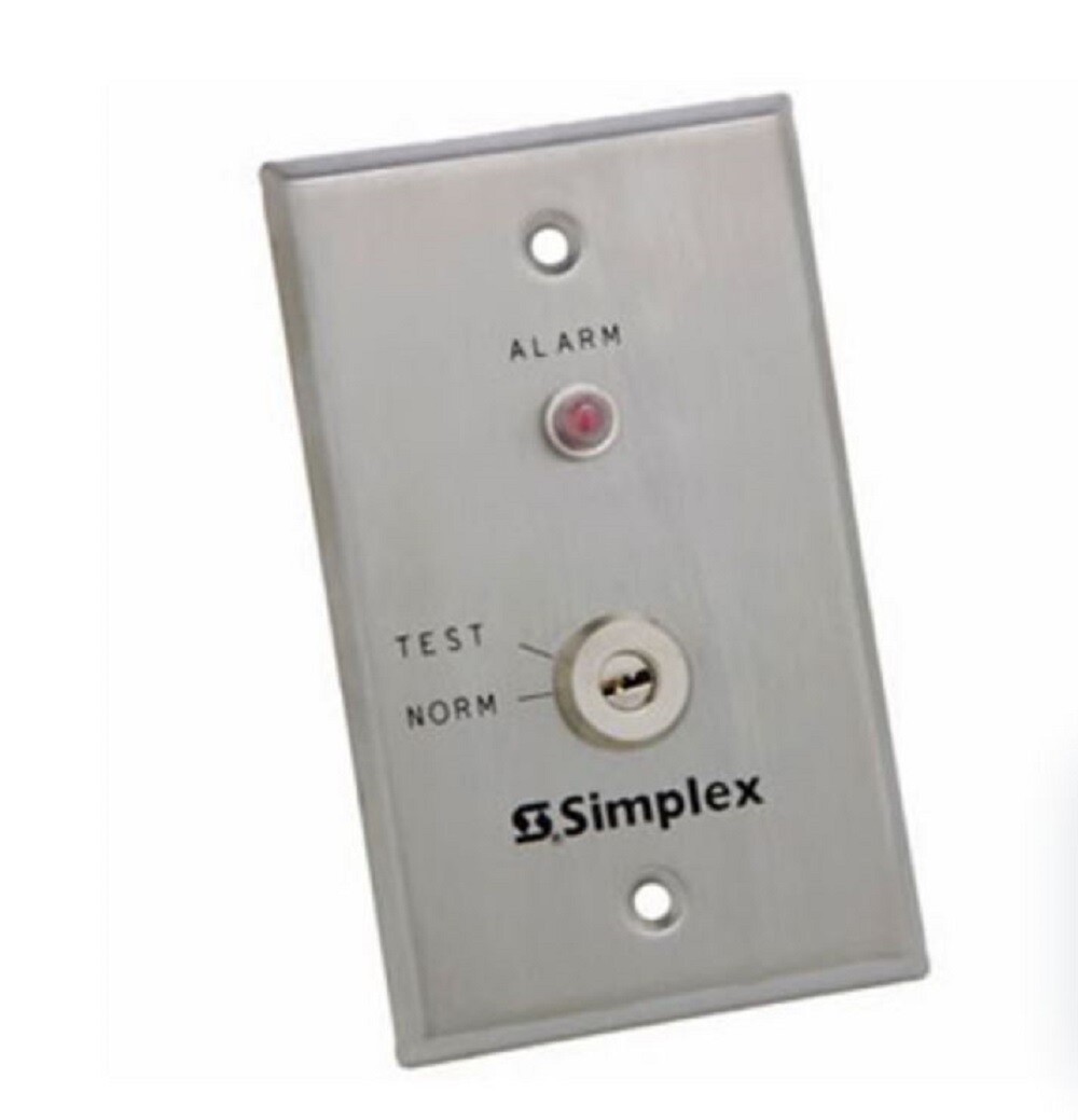 SIMPLEX 4098-9834 TEST STATION WITH KEY SWITCH AND RED LED ALARM ...