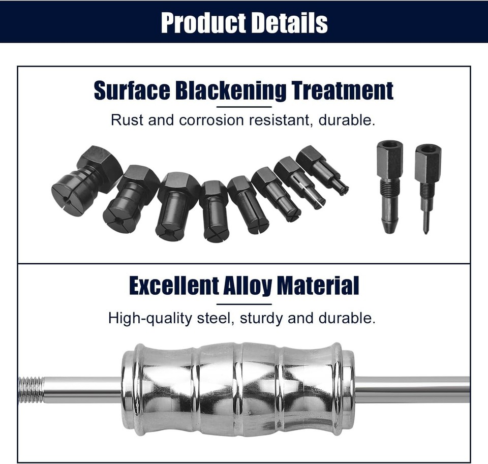 12pcs Blind Hole Collet Bearing Puller Set, Internal Bearing Extractor ...