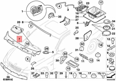 Genuine BMW Windshield Wiper Cowl Panel Motor Cover OE 51717161033 | eBay