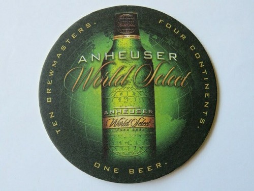 Beer Bar Coaster ~ Anheuser World Select - Tens Brewermasters - Four ...