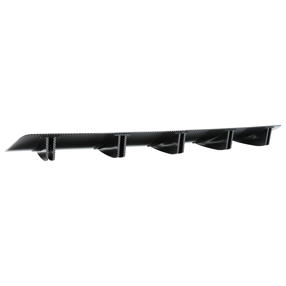 Rear Bumper Lip Diffuser 10 Shark Fins Splitter Carbon For Ford Fusion ...