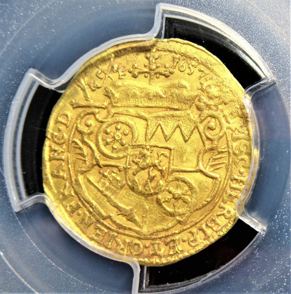 German St: Mainze Johann Philipp von Schönborn gold Ducat 1657MF AU ...