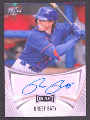 BRETT BATY 2021 Leaf DRAFT AUTOGRAPH Signed AUTO METS Prospect | eBay