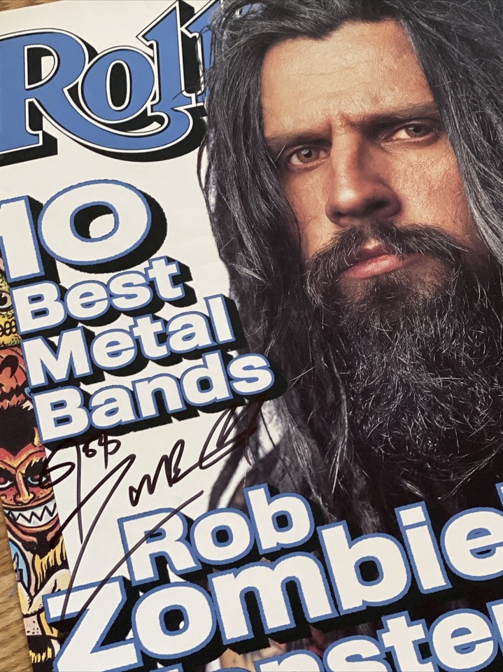Rob Zombie Signed By Hand Rolling Stone Cover Poster | eBay
