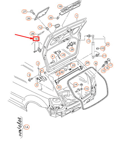 NEU AUDI A3 8P HECK DECKELSTOPP PUFFER 8P4827249D 06-19 ORIGINAL | eBay