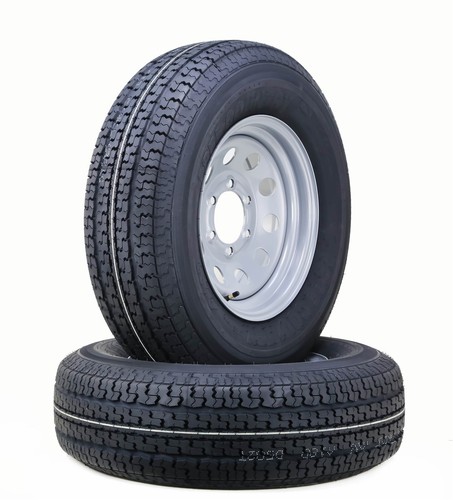 2 ST225/75R15 Free Country Trailer Tire Rim 10Ply E 117M 6 Lug x5.5 ...