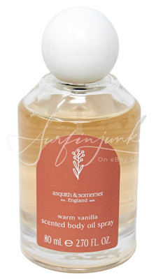 Asquith & Somerset England Warm Vanilla Scented Body Oil Spray 2.70 oz ...
