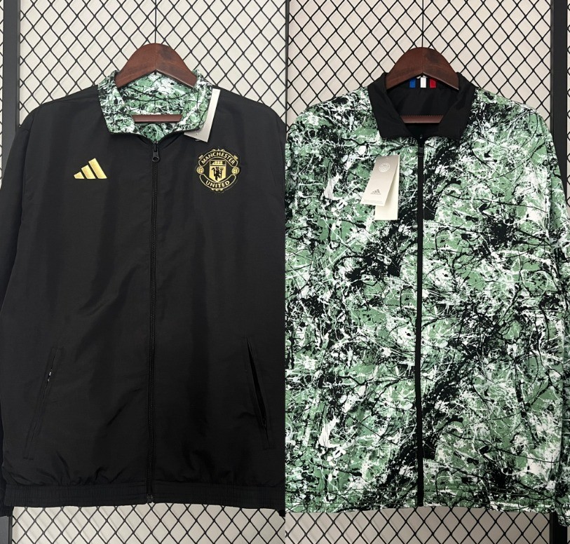 Manutd X Stone Roses Collab Reversible Jacket Mens Windbreaker ...