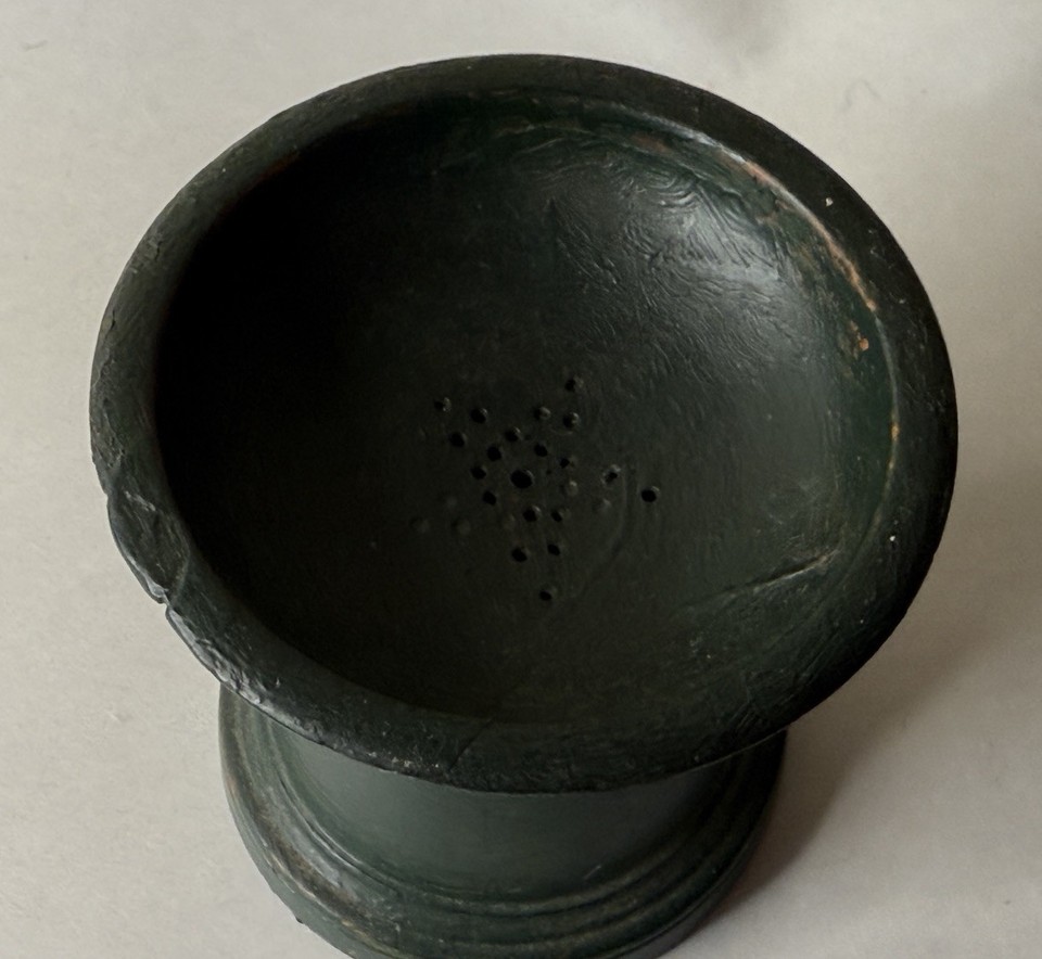 Antique Green Painted Treenware Writing Ink Sander Vermont Primitive | eBay