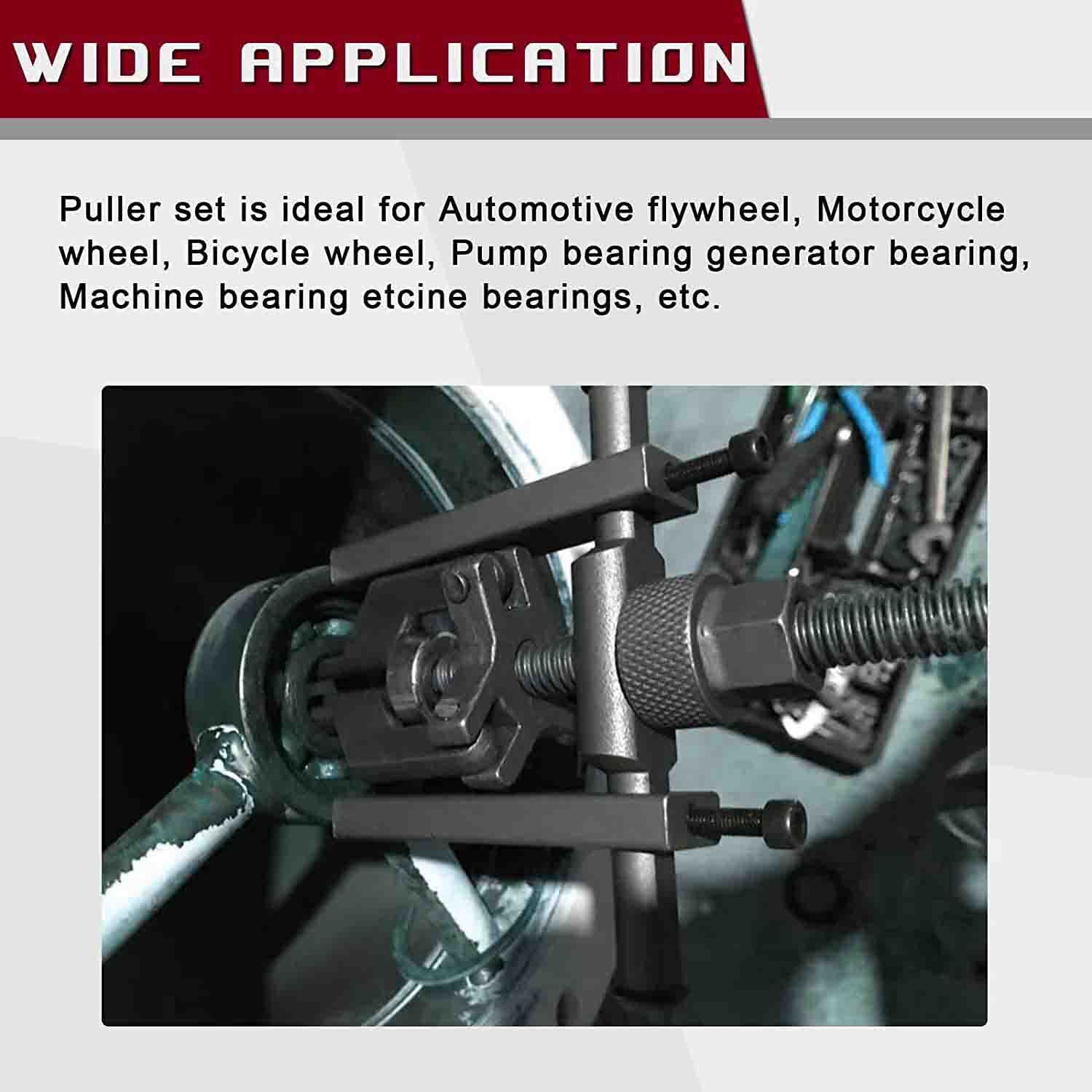 3 Jaw Pilot Bearing Puller Removal Inner Wheel Extractor Tool for Car ...