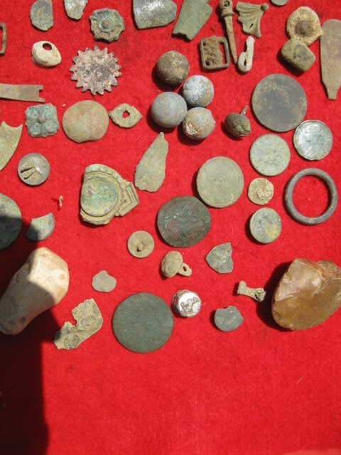 DETECTING FINDS ASSORTED LARGER LOT REV WAR COLONIAL GEORGIAN ONWARDS ...