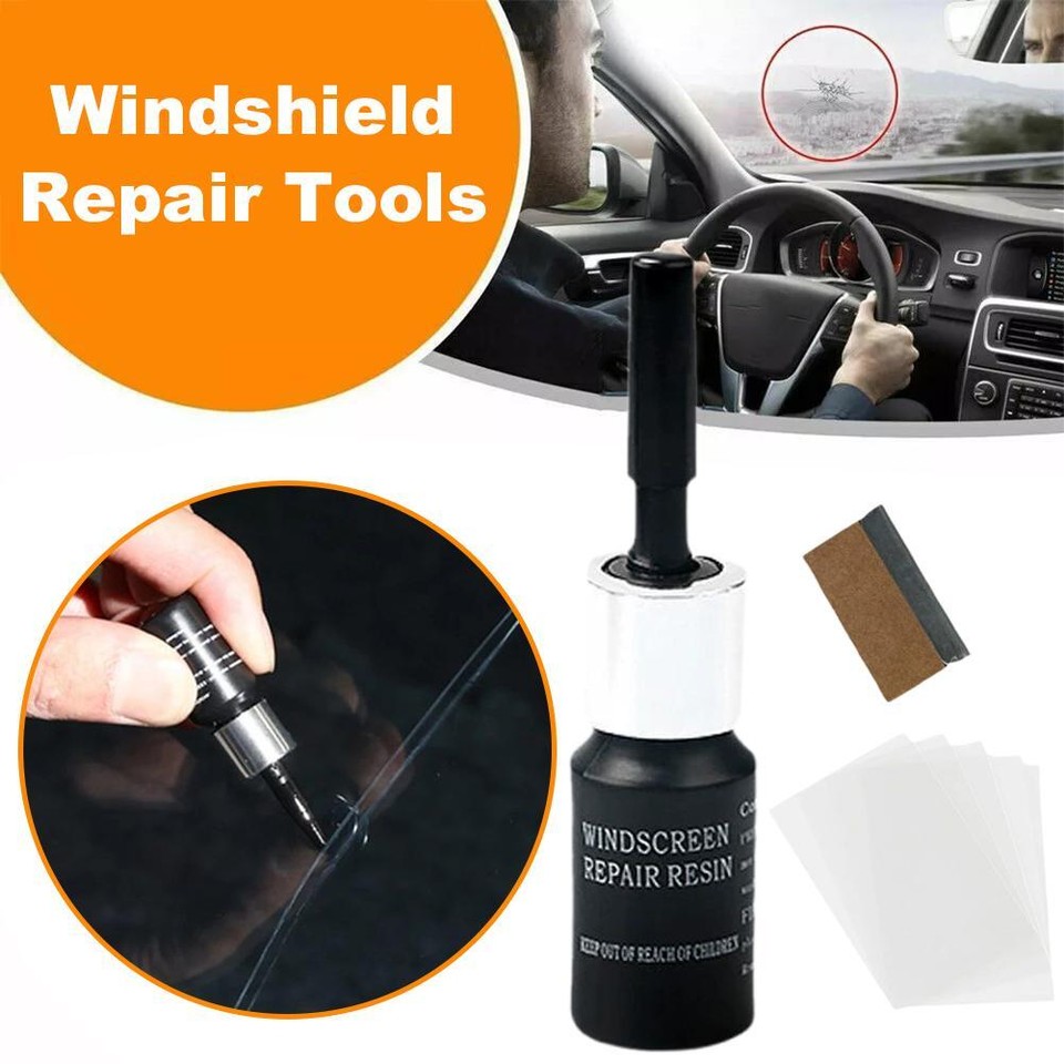 3x Windshield Repair Kit Fix Glass Chip Crack Car Windscreen Wind ...