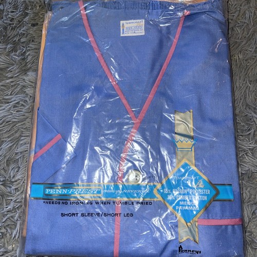 2 VTG 60s 70s Penney’s Towncraft Blue And Orange Pajama Set New | eBay