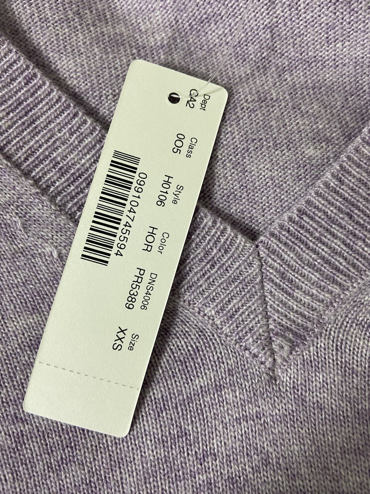 J. Crew Light Purple Wool Blend V-Neck Sweater w/ Shirt Cuff Detail ...
