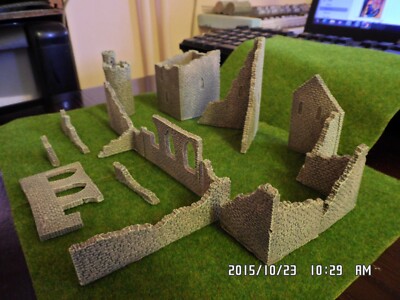 Model Railway N Gauge Castle Tower Ruins - Brown Normoyle Folly Castle ...