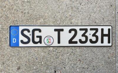 REAL GERMAN LICENSE PLATE AUTO NUMBER CAR TAG VW AUDI BMW MERCEDES BENZ ...