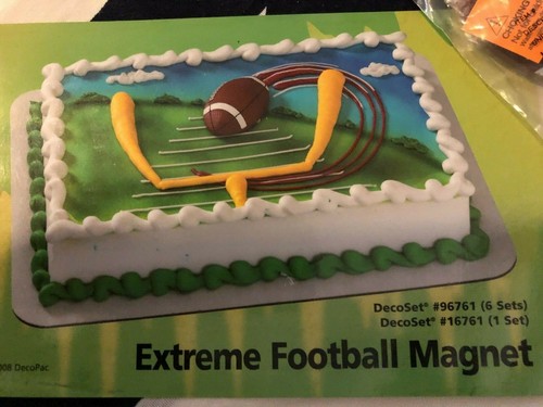 DecoPac EXTREME FOOTBALL MAGNET CAKE TOPPER DECORATING KIT FOOTBALL ...