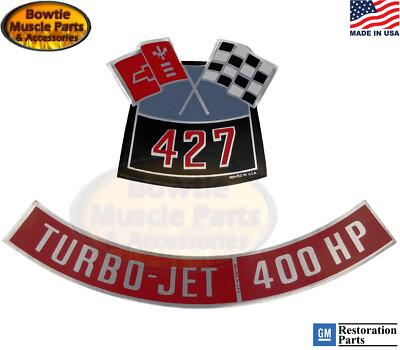 67 68 69 CHEVROLET CORVETTE 427 400HP ENGINE DECAL SET CAMARO CHEVELLE ...
