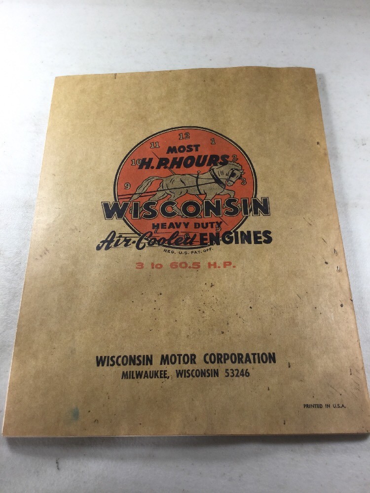 Wisconsin Models VH4D Engines Instruction Book & Parts List Manual | eBay