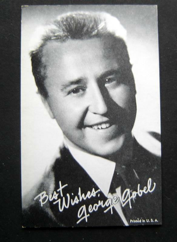 Arcade Exhibit Card 1960s Actor George GOEBEL with Facsimilie Autograph ...