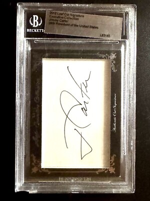 2012 Leaf Signature Executive Collection Jimmy Carter Autograph 39th ...