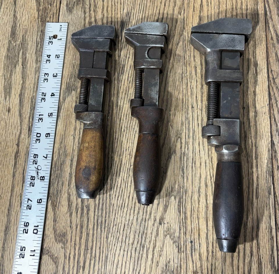 Vintage Antique Tools Adjustable Monkey Pipe Wrench Lot Mechanic ...