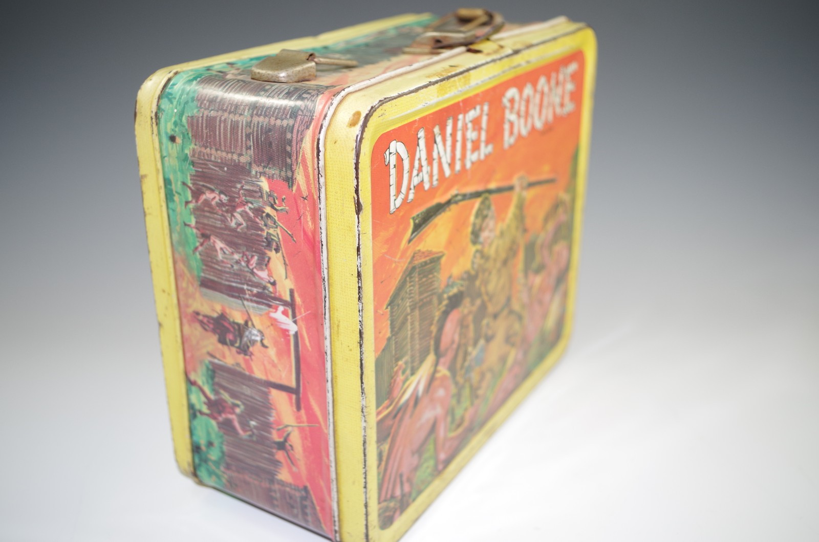 1955 DANIEL BOONE METAL LUNCH BOX RARE VINTAGE ALADDIN | eBay