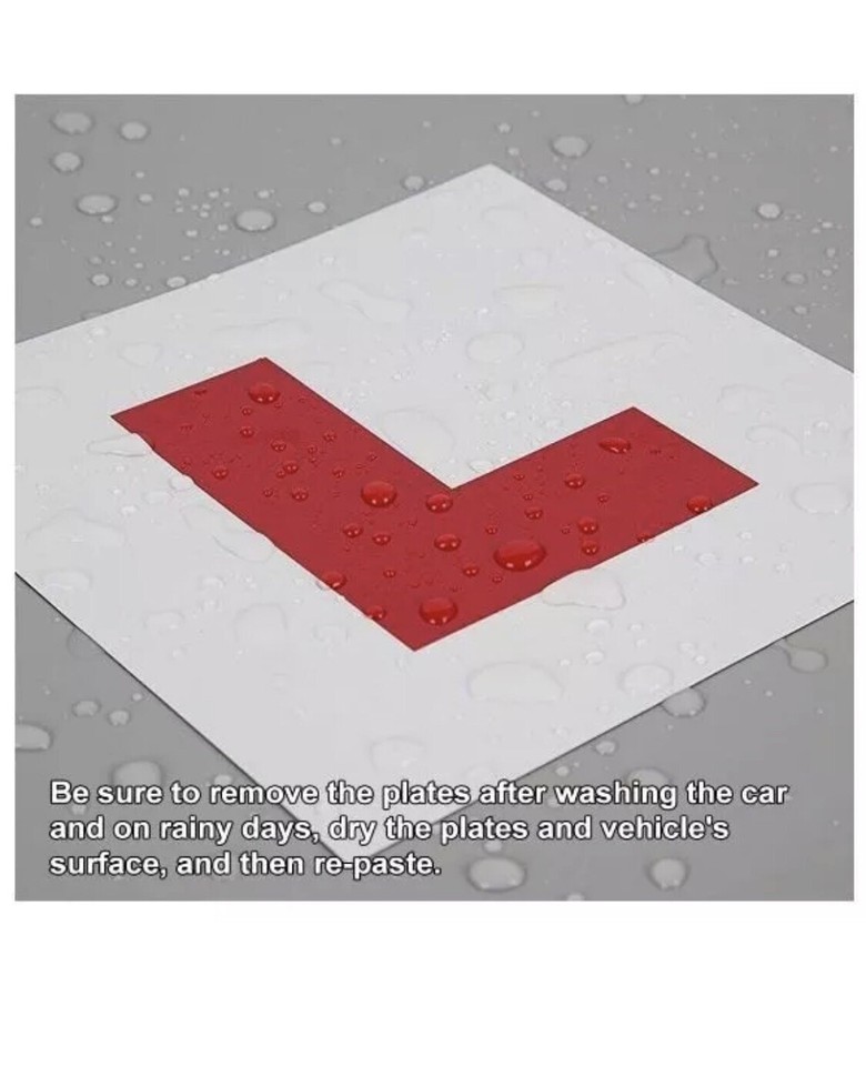 PACK PREMIUM FULLY MAGNETIC L PLATES EXTRA THICK STRONG LEARNER PLATES ...