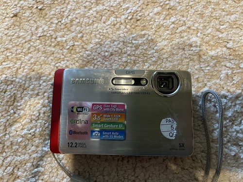 Samsung Red CL65 12.2 MegaPixels 5X Optical Wi-Fi GPS Zoom Digital ...