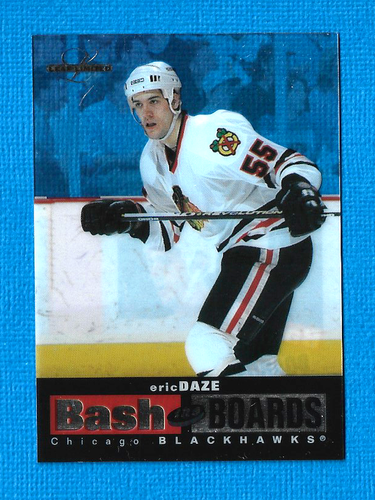 ERIC DAZE, CHICAGO BLACKHAWKS 1996-97 LEAF LIMITED BASH THE BOARDS CARD ...