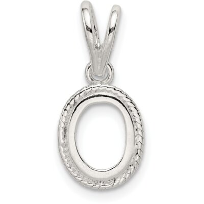 Sterling Silver Oval Pendant Setting 6mm - Pack of 4 | eBay