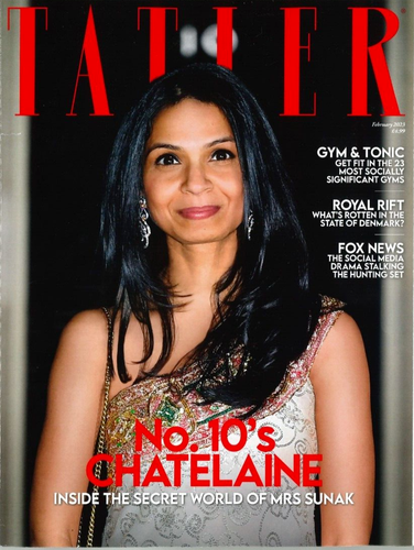 TATLER Magazine, Prime Minister Sunak's Wife Akshata Murthy, Royal Rift ...