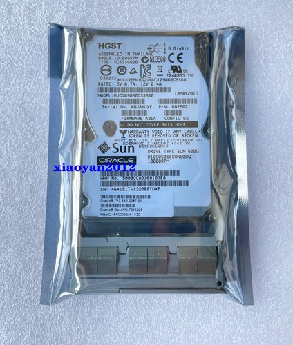 SUN Oracle 600GB 542-0287-01 H109060SESUN600G / HUC109060CSS600 10K ...