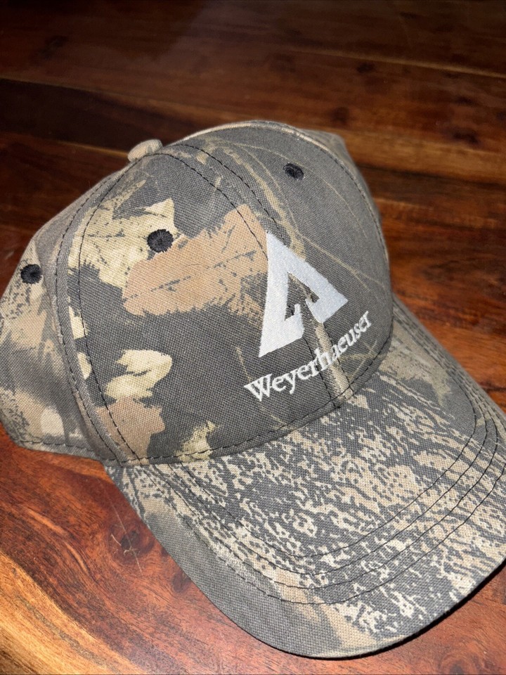 Baseball Cap Weyerhaeuser Timberland Camo Sports Hat Adjustable Snap ...