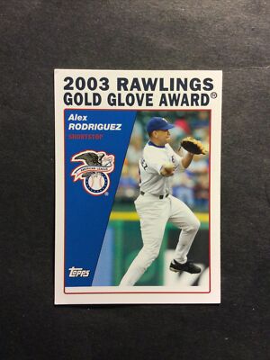 2004 Topps Texas Rangers #701 Alex Rodriguez Gold Glove Award | eBay