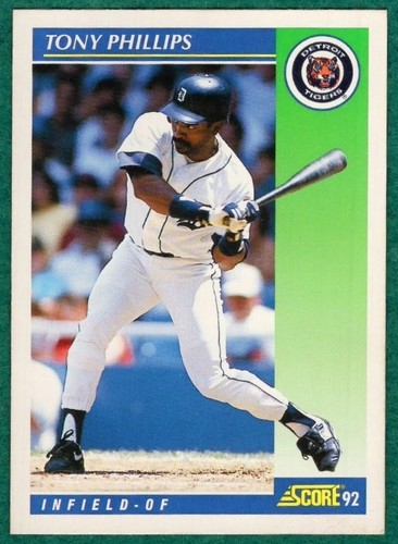 Tony Phillips - 1992 Score #453 - Detroit Tigers Baseball Card | eBay