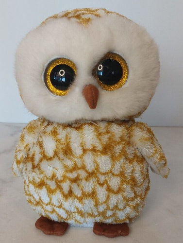 Ty Beanie Boos 9" Plush Swoops Owl Orange Glitter Eyes Stuffed Animal ...