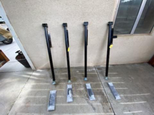 PRESALE EZ Lite Truck Black Camper Corner Jacks set of 4 with mounting ...
