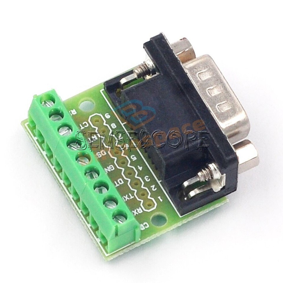 D-sub DB9 Breakout Board Connector 9 Pin 9 Hole 2 Row Male/Female RS232 ...