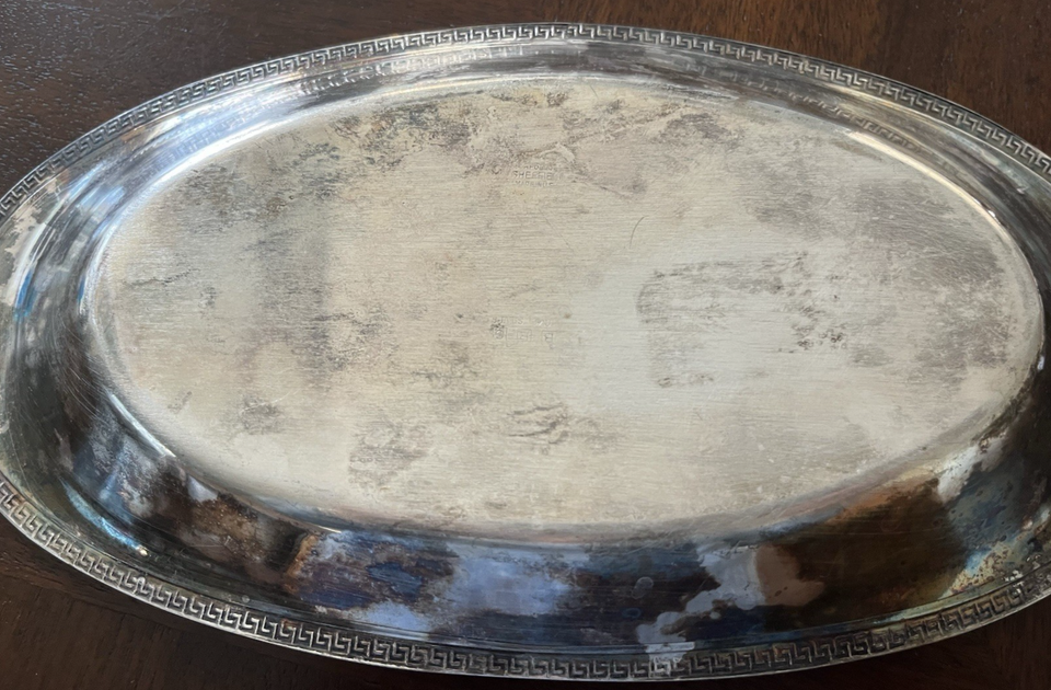 B R S Nickel Silver Platter/Tray Apollo Sheffield Made In US Engraved ...