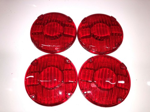 4 NOS Vintage RED tail Brake Light LENS SER-DO Truck Travel Trailer ...