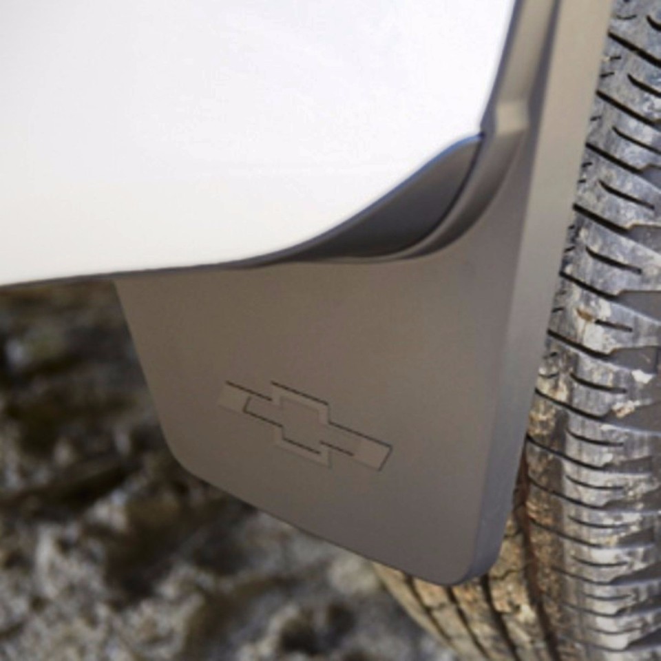 2015-21 Colorado Black Rear Molded Splash Guards w/Bowtie Logo 19435494 ...
