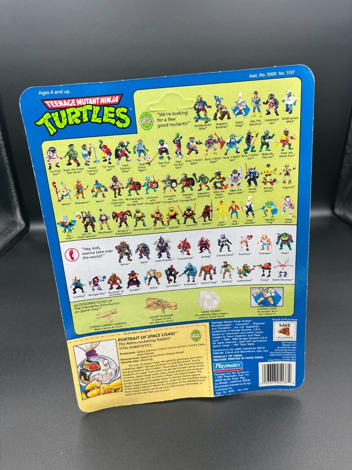 1991 TMNT Teenage Mutant Ninja Turtles Playmates 🐢 Space Usagi Rabbit ...