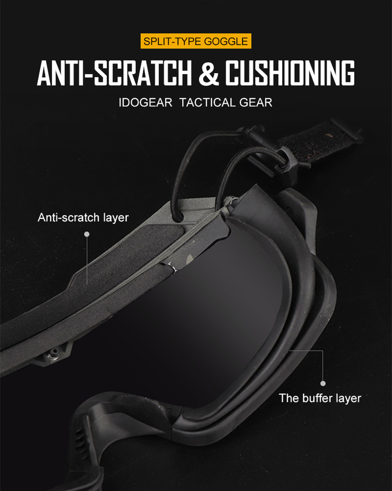 Tactical Airsoft Goggles Windproof Anti Fog CS Combat Eye Protection ...