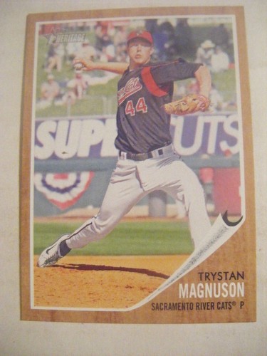 TRYSTAN MAGNUSON LOUISVILLE 2011 Topps Heritage Minors SACRAMENTO ...