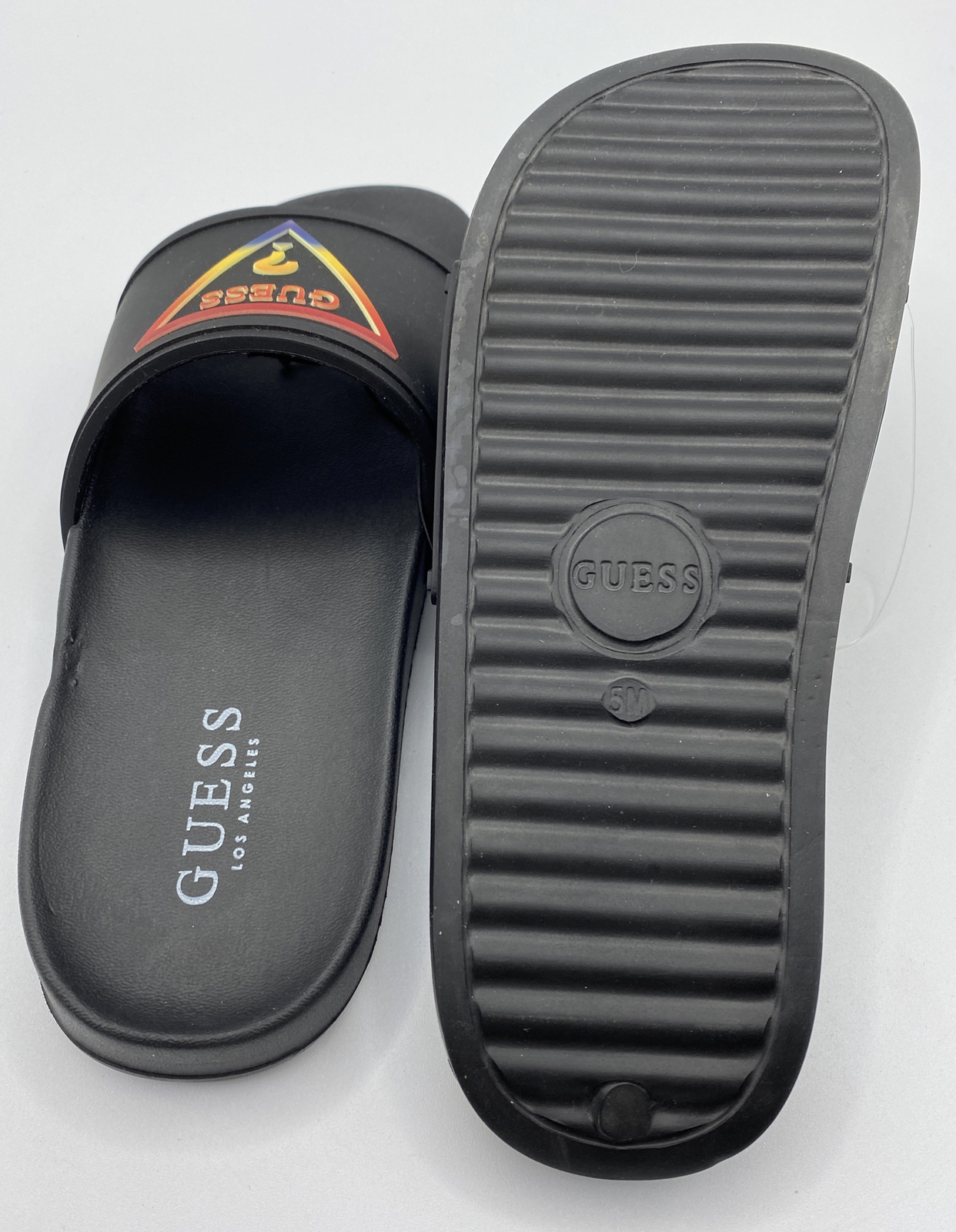 New Guess Slide Sandle Rainbow Logo 5M Kids Teen Flip Flop Beach Pool ...