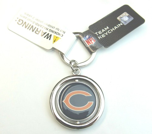 NFL Chicago Bears Spinning Logo Key Ring Keychain Forever Collectibles ...
