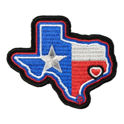 Heart On Houston Texas Cut-Out Patch, Texas State Patches | eBay