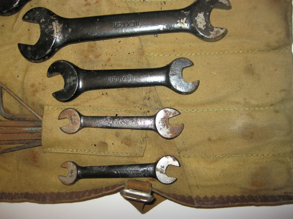 Vintage RARE Dexter Open End Wrench Set and hex wrench set in original ...